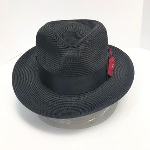 Steven Land | Accessories | Mens Steven Land Black Red Fedora Hat Size ...
